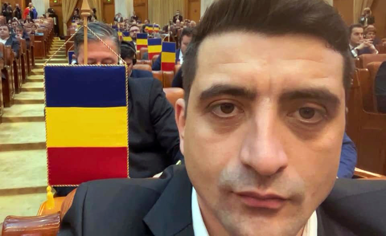Momentul în care George Simion este pus la punct după discursul lui Zelenski din Parlamentul ...