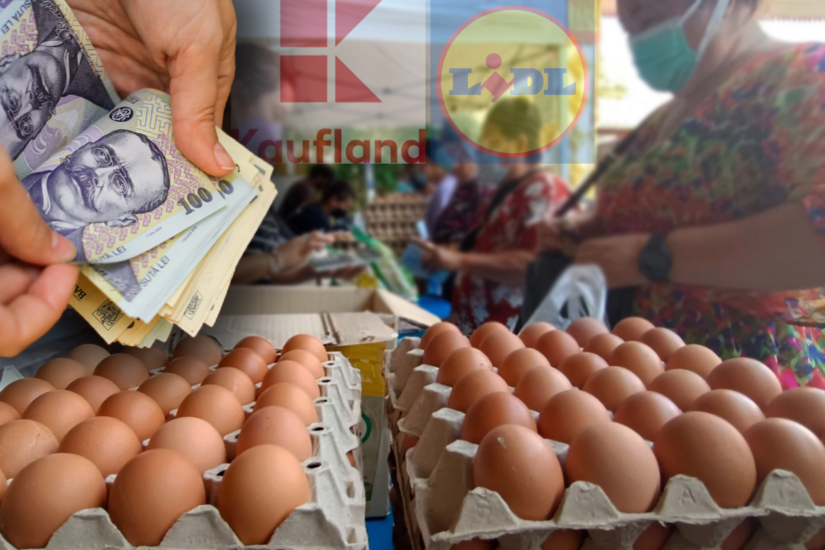 Cât a ajuns să coste un ou în piețele din București. Sunt mai scumpe decât la Lidl sau Kaufland ...