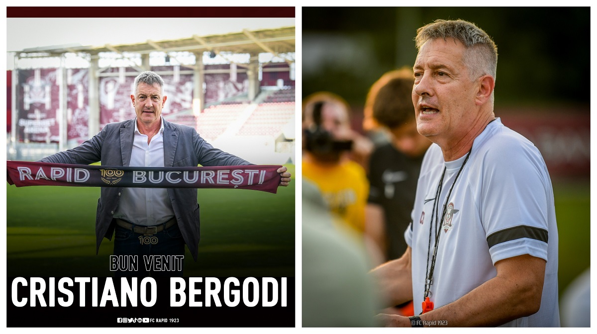 Cristiano Bergodi, prezentat oficial la Rapid. Dan Șucu a explicat de ce l-a ales pe antrenorul ...