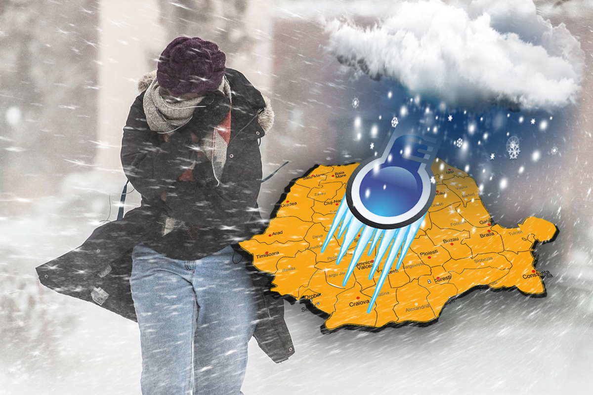 Cod portocaliu de viscol şi ninsori în România. Avertisment ANM, judeţele afectate de vremea rea ...