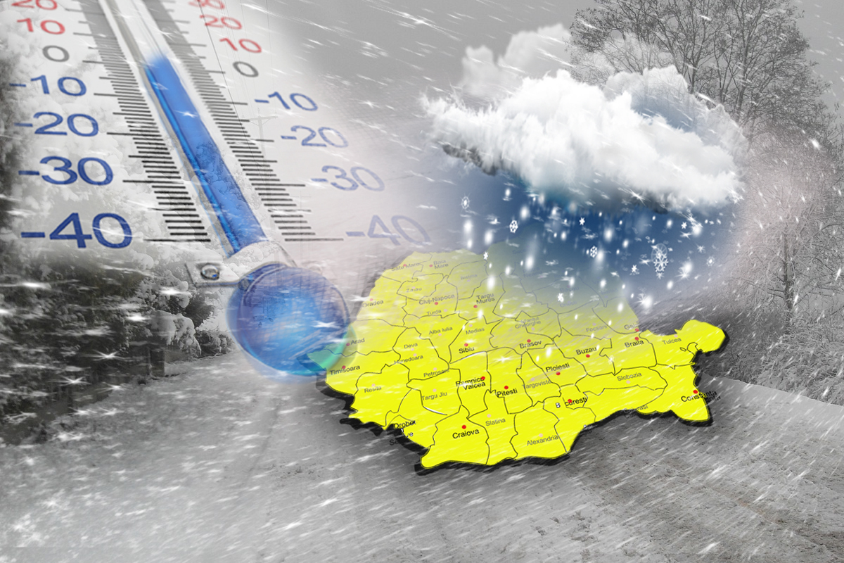ANM a extins codul galben de vreme rea. Șapte județe, sub avertizare de ninsori viscolite ...