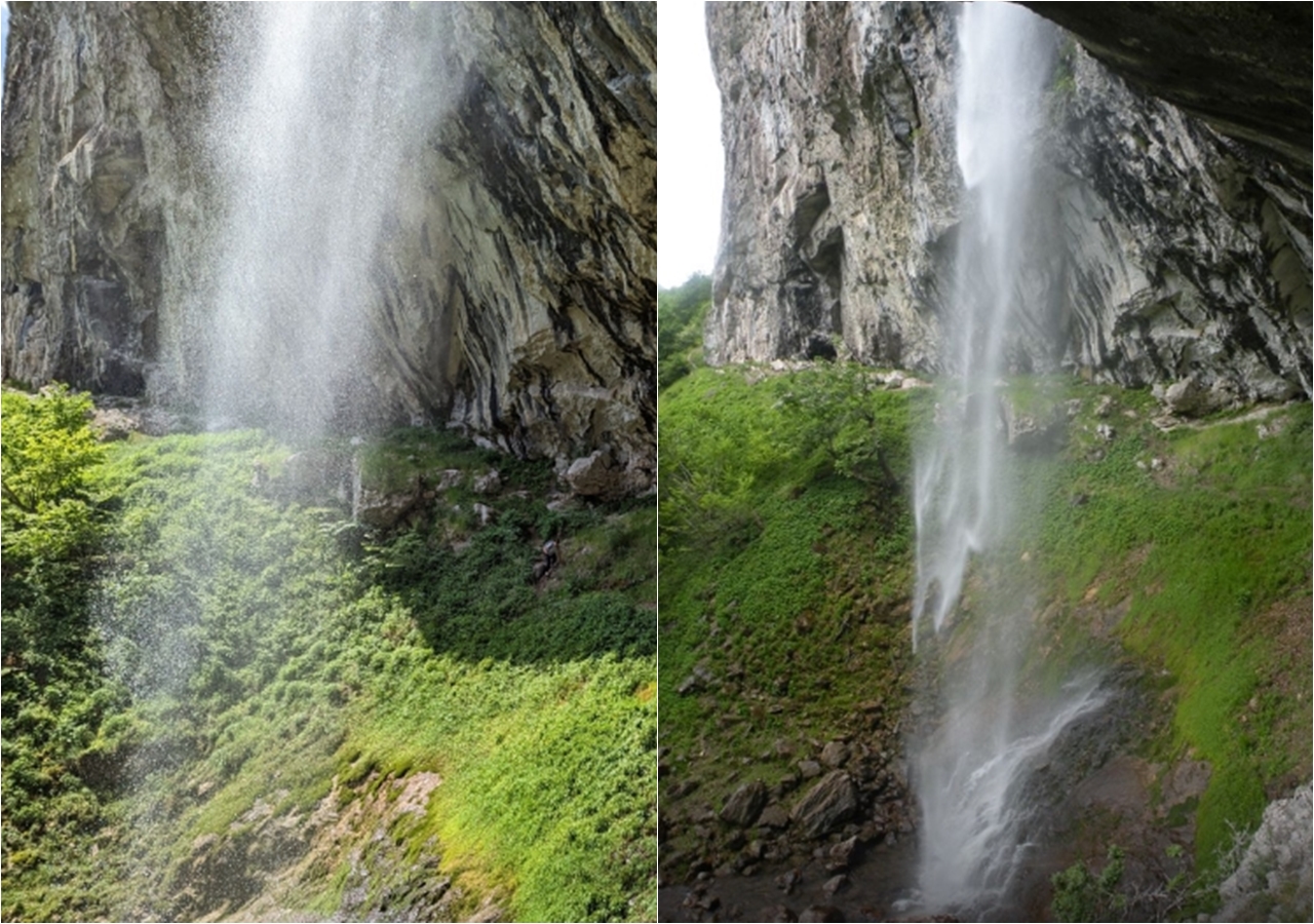 Cascada care curge invers se află în România. Apa pare că se ridică în aer