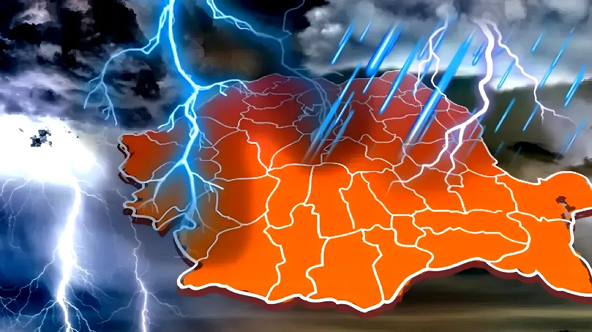 Ploi torențiale și vijelii în toată țara. ANM a emis cod portocaliu și galben de furtuni pentru ...