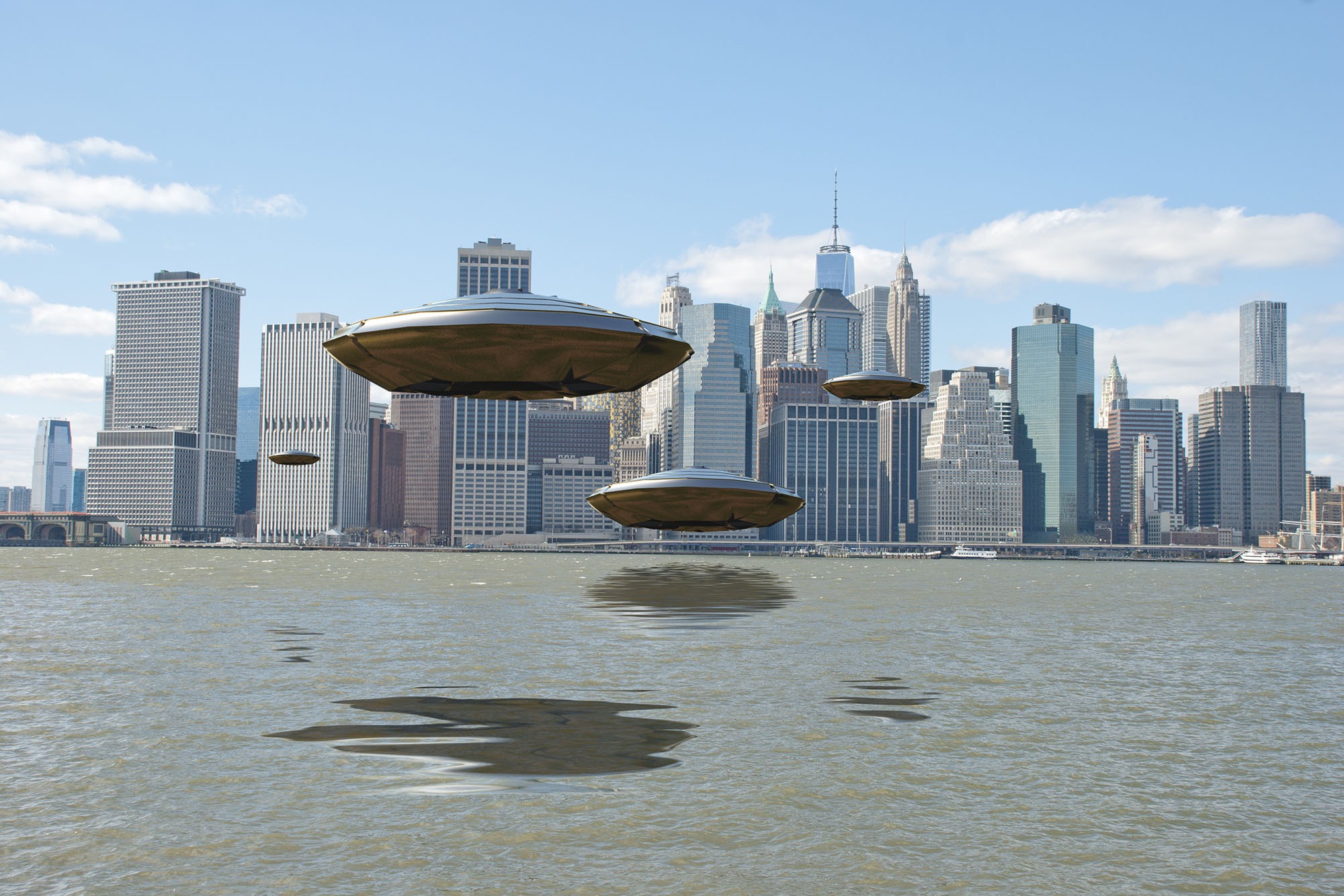 Apariție misterioasă deasupra orașului New York. Unii cred că ar fi ...