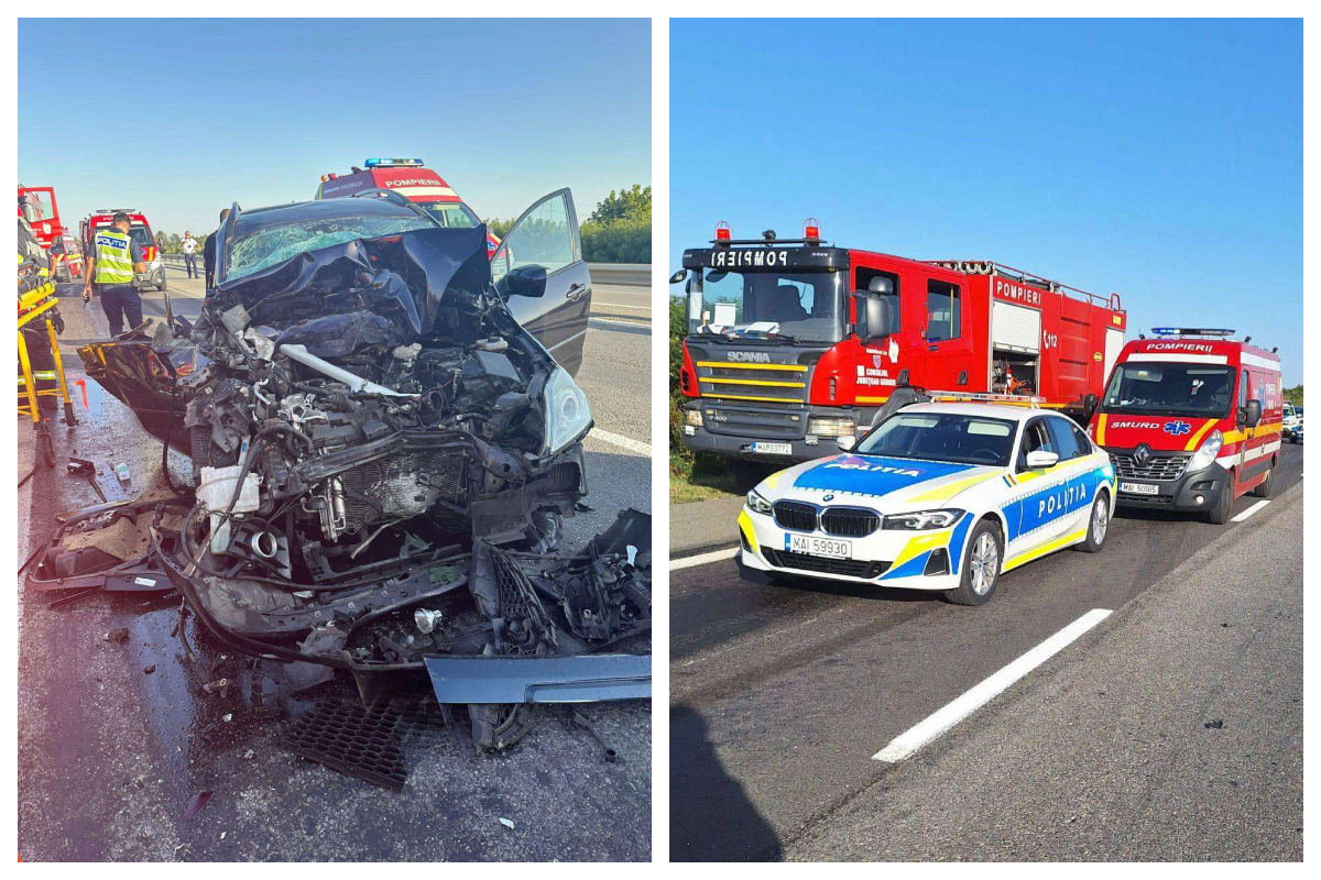 Accident grav pe Autostrada București - Pitești: opt persoane implicate ...