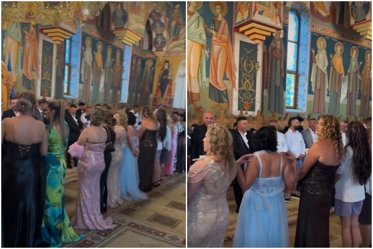 Un clip cu 29 de perechi de nași la o nuntă a devenit viral pe rețelele ...