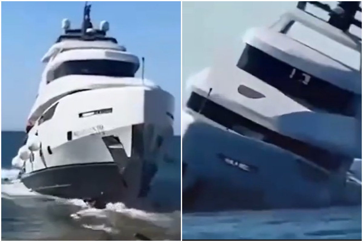 Momentul în care un iaht de 1 milion de dolari s-a scufundat la scurt ...